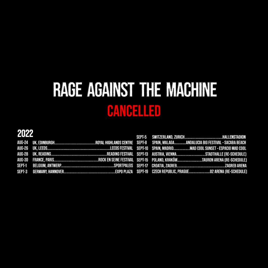 Event Rage Against The Machine - 15/09/2022 - Krakow - Tauron Arena ...