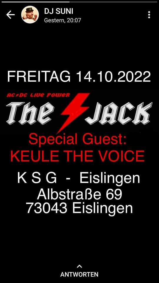 The Jack - AC/DC Tribute - 14/10/2022 - Eislingen - KSG Eislingen - Germany