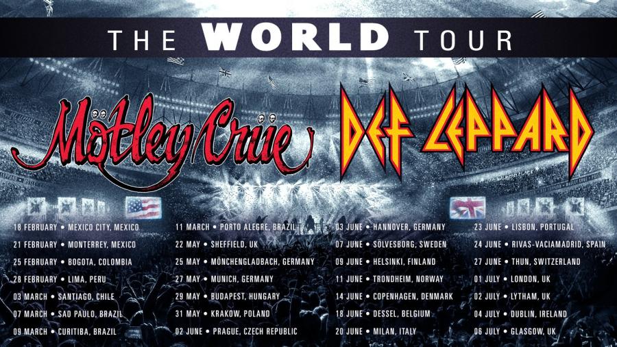 Evento Mötley Crüe + Def Leppard - Line up