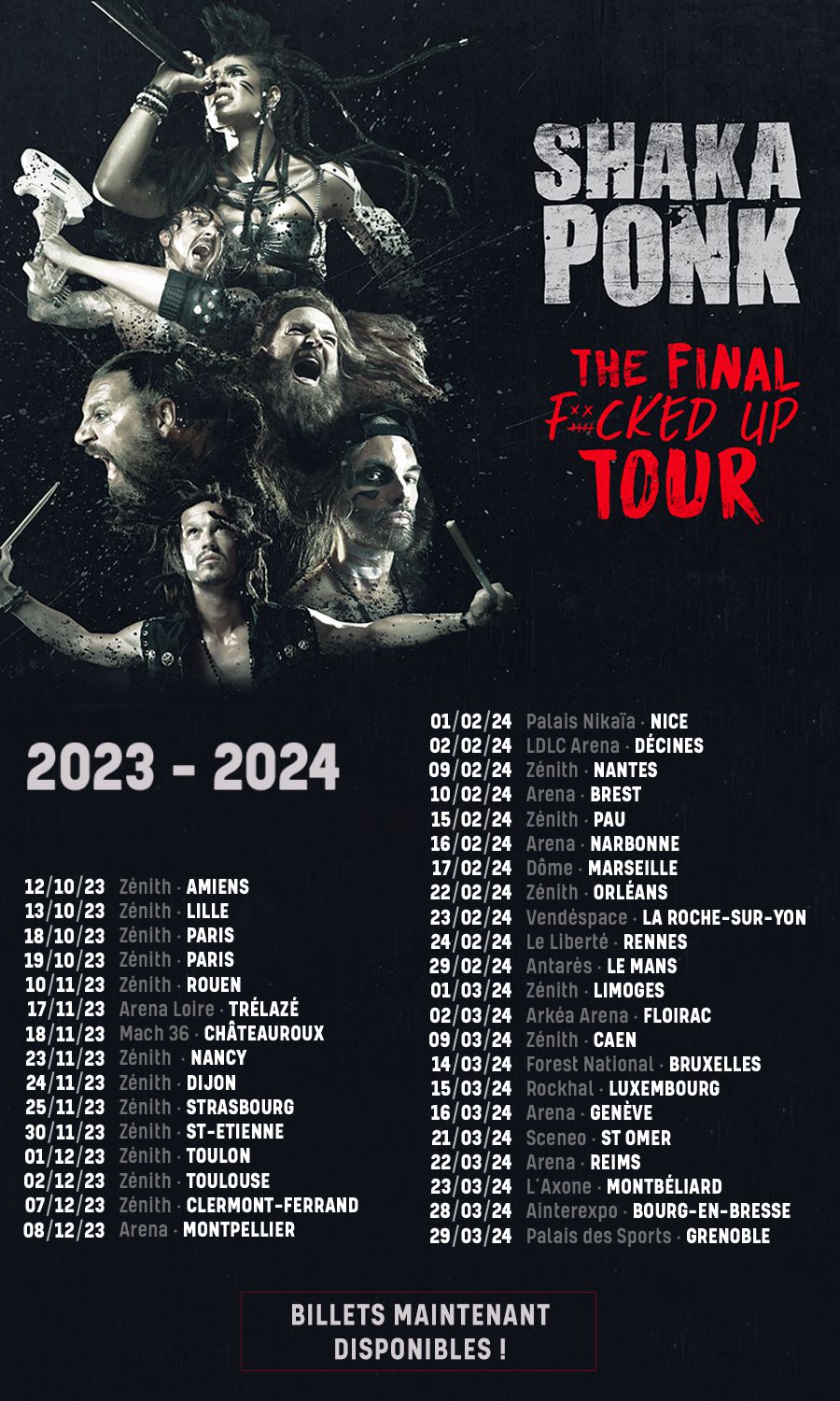 Concert Shaka Ponk - 02/12/2023 - Toulouse - Zenith - France