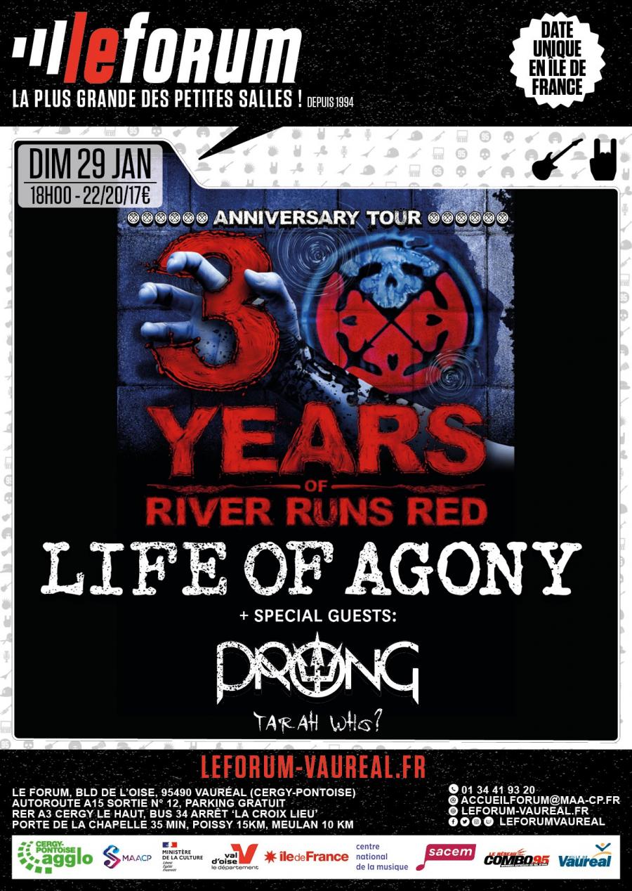 Concert Life Of Agony - 29/01/2023 - Vauréal - Le Forum - France