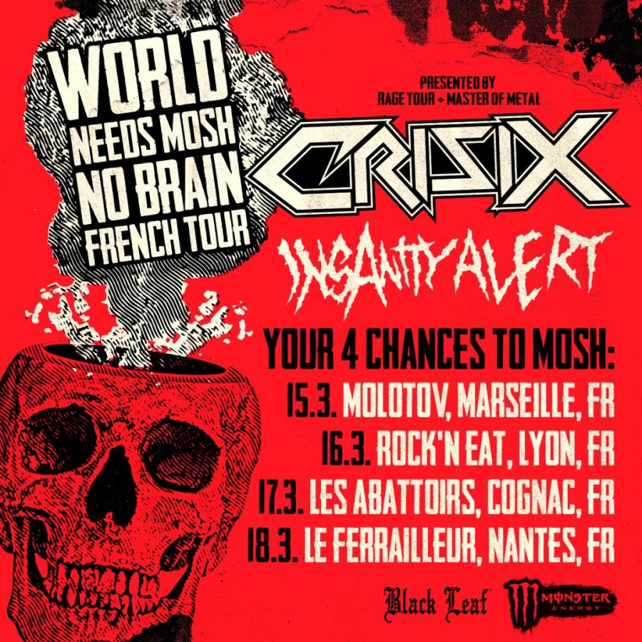 Crisix + Insanity Alert - 18/03/2023 - Nantes - Le Ferrailleur - France