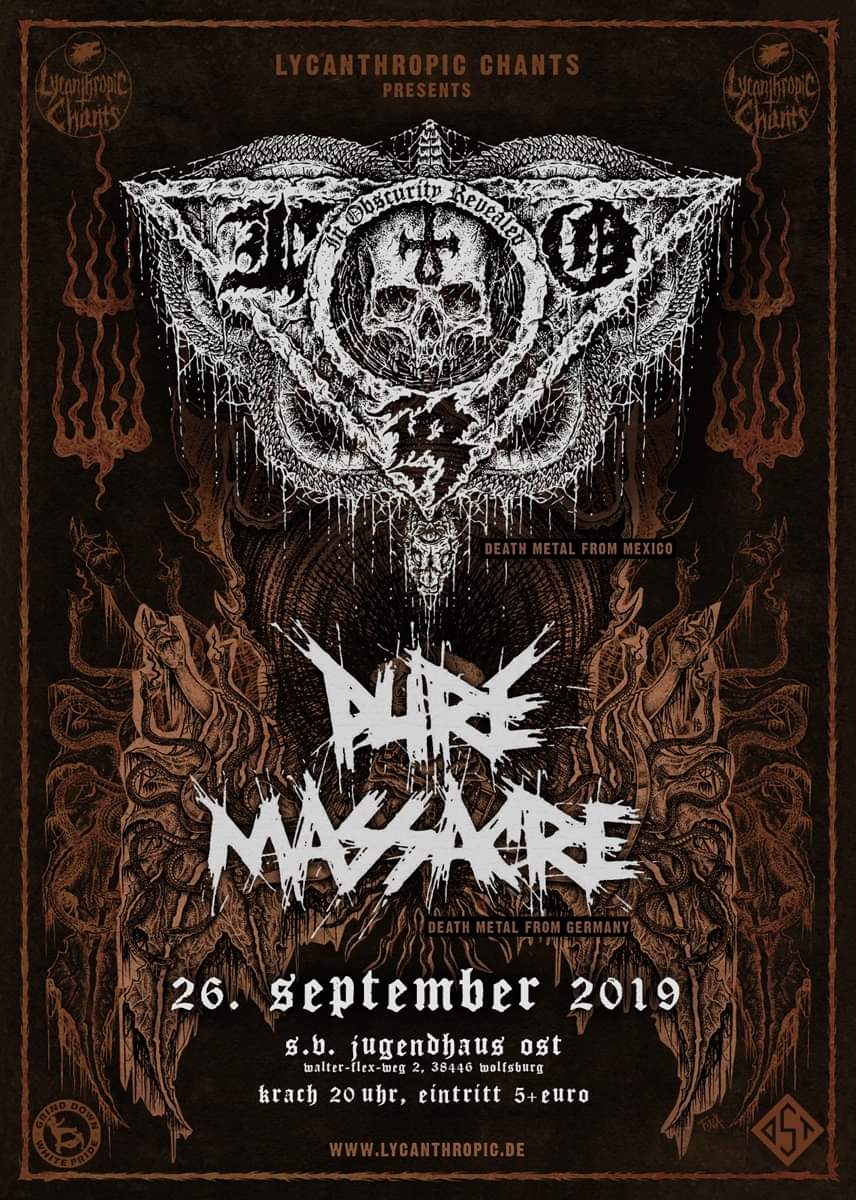 In Obscurity Revealed + Pure Massacre - 26/09/2019 - Wolfsburg - Juha ...
