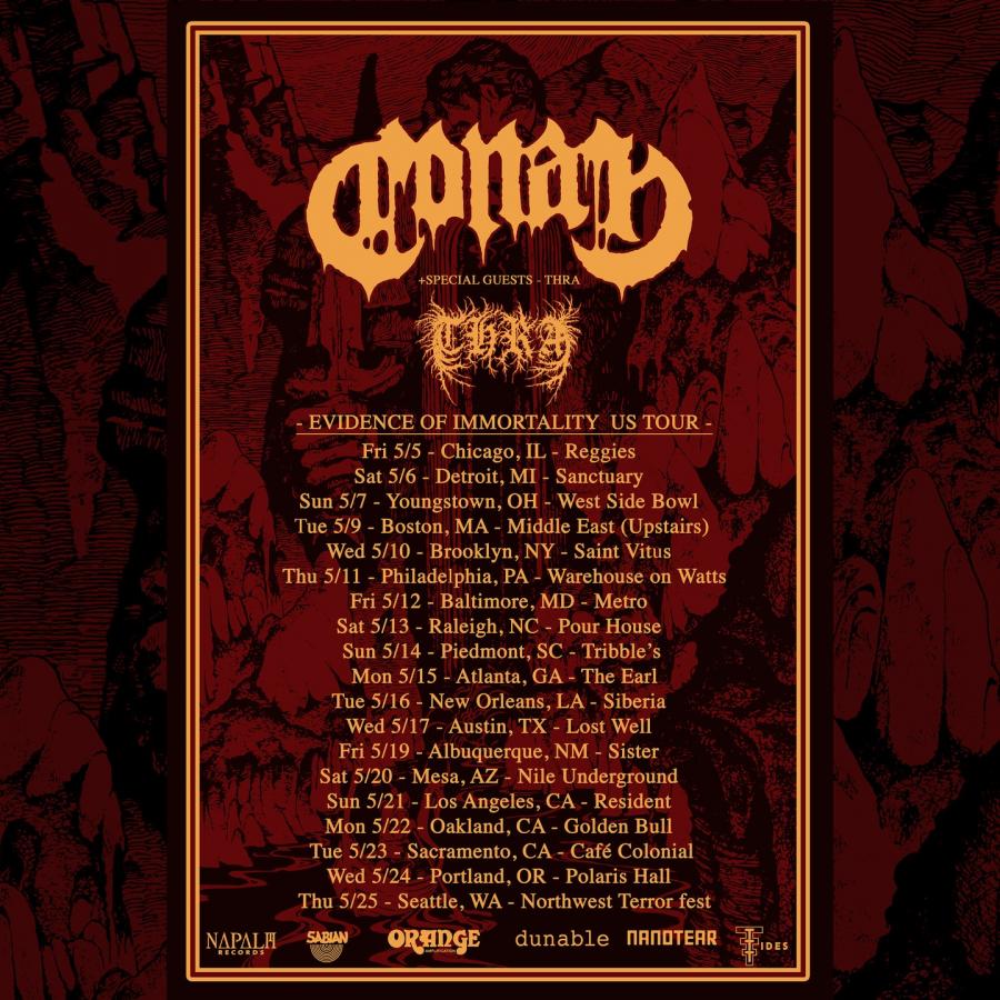 Conan - Evidence of Immortality US Tour 2023 - Line up