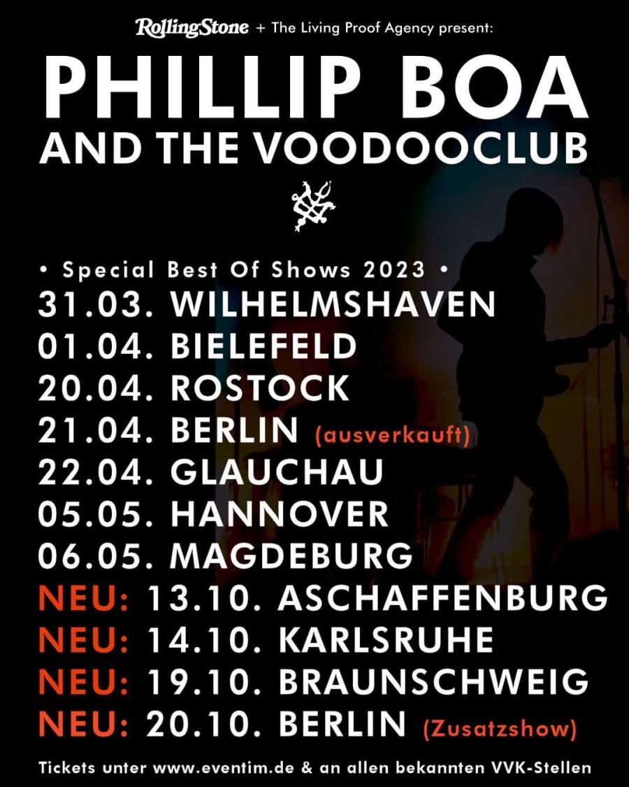 Event Phillip Boa And The Voodooclub - 05/05/2023 - Hannover - Capitol ...