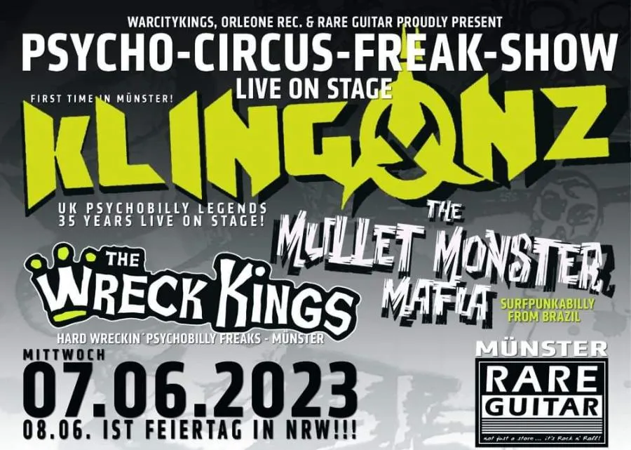 Klingonz + The Wreck Kings - 07/06/2023 - Münster - Rare Guitar - Allemagne