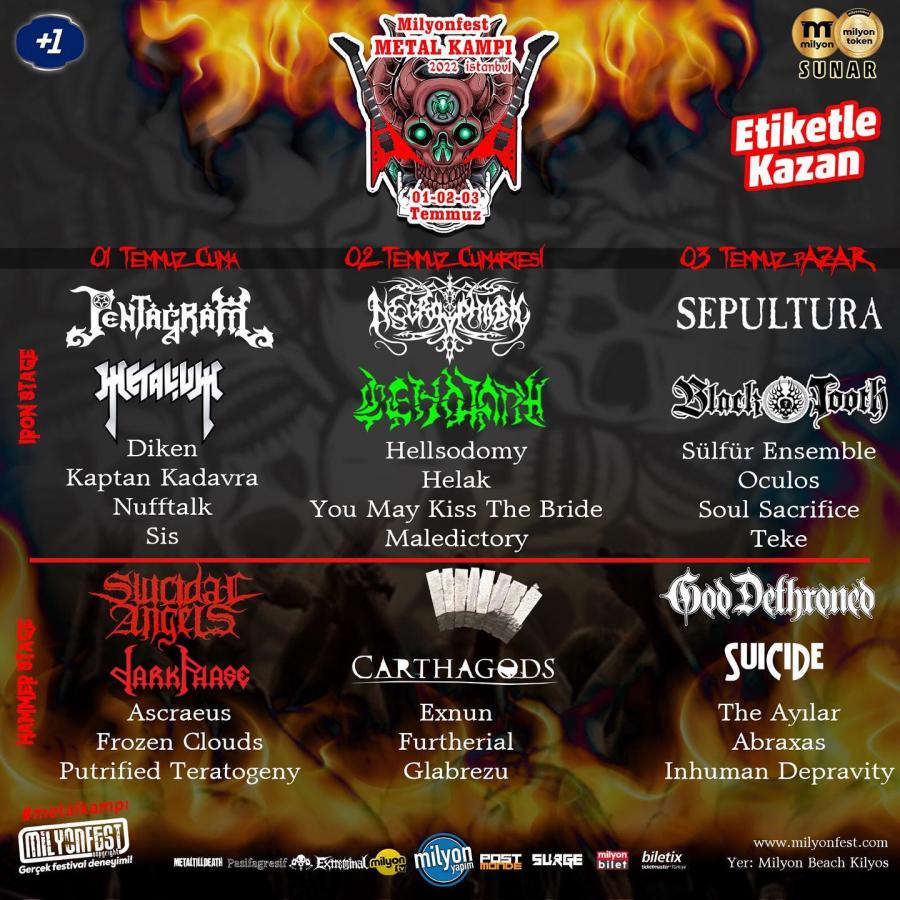 MilyonFest Metal Kampı 2022 - 01/07/2022 (3 days) - İstanbul - Turkey