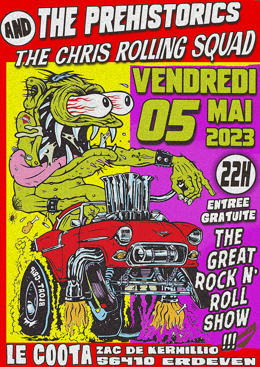 The Chris Rolling Squad + The Prehistorics - 05/05/2023 - Erdeven - Le Coota - France