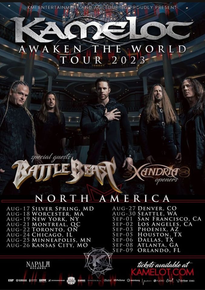 Concert Kamelot - 21/08/2023 - Montréal - Théâtre Corona - Canada