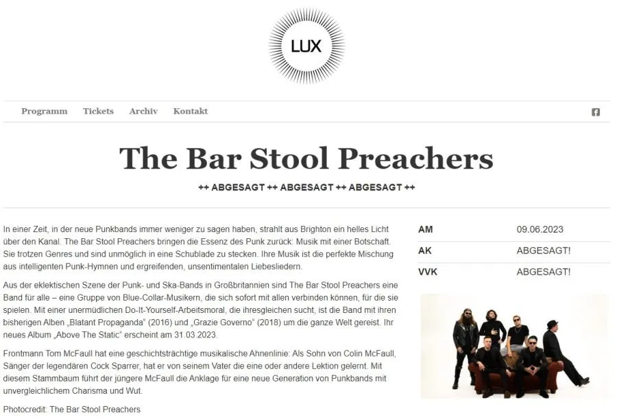 Concert The Bar Stool Preachers - 09/06/2023 - Hannover - LUX - Allemagne