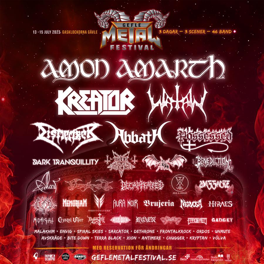 Gefle Metal Festival 2023 - Running Order/Timetable