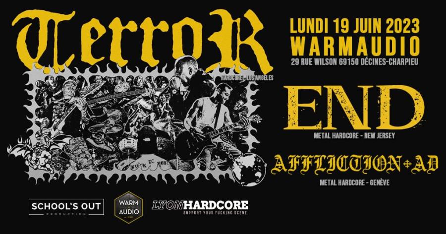 Terror + End + Affliction Ad - 19/06/2023 - Décines-Charpieu (Lyon ...
