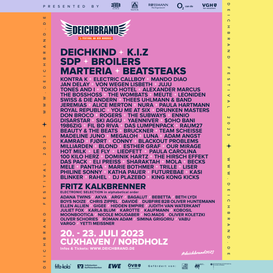 Deichbrand Festival 2023 - 20/07/2023 (4 days) - Nordholz - Germany