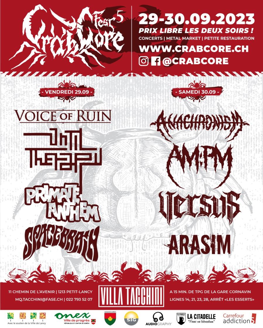 Crabcore Fest 2023 - 29/09/2023 (2 days) - Petit-Lancy - Switzerland