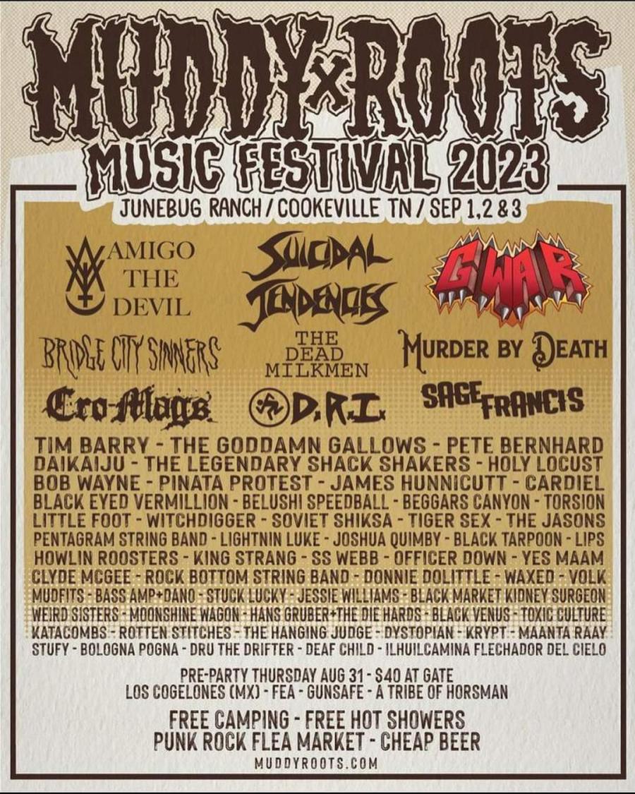 Muddy Roots Music Festival 2023 - 01/09/2023 (3 days) - Cookeville ...