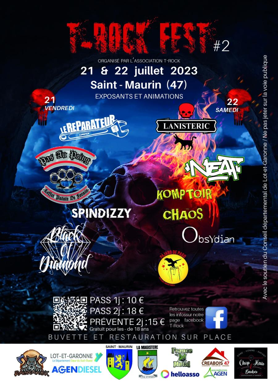 T-rock Fest #2 - 21/07/2023 (3 days) - Saint-Maurin - France