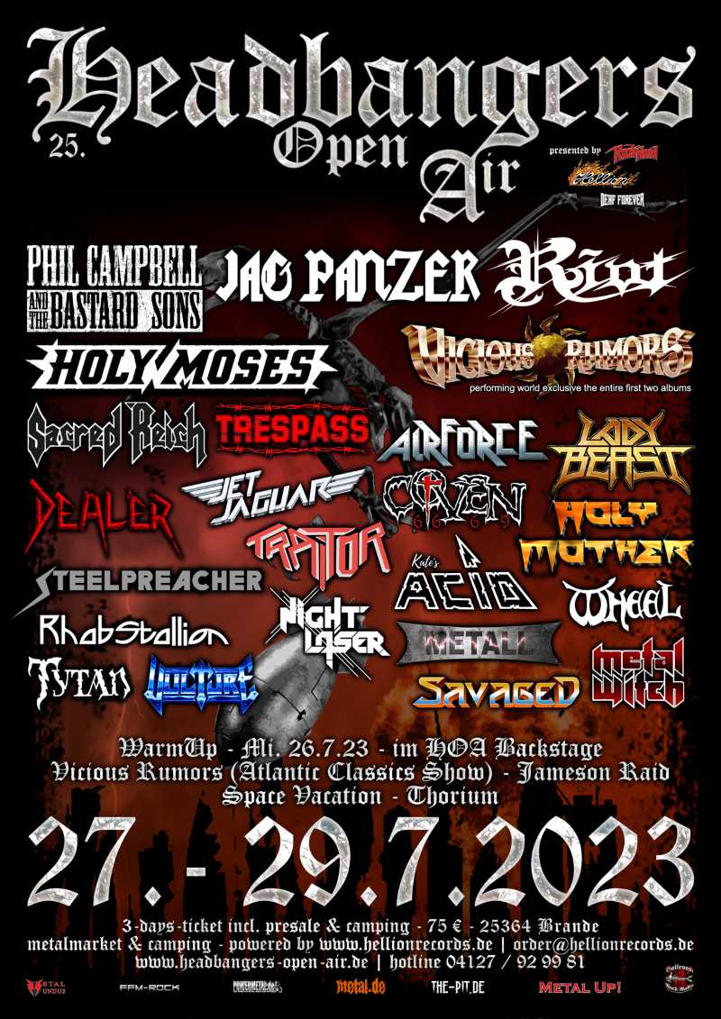Headbangers Open Air 2023 - 27/07/2023 (3 days) - Brande-Hörnerkirchen ...