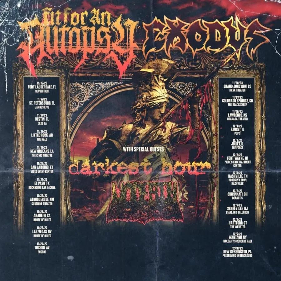 Concert Fit For An Autopsy + Exodus - 15/11/2023 - Fort Lauderdale ...