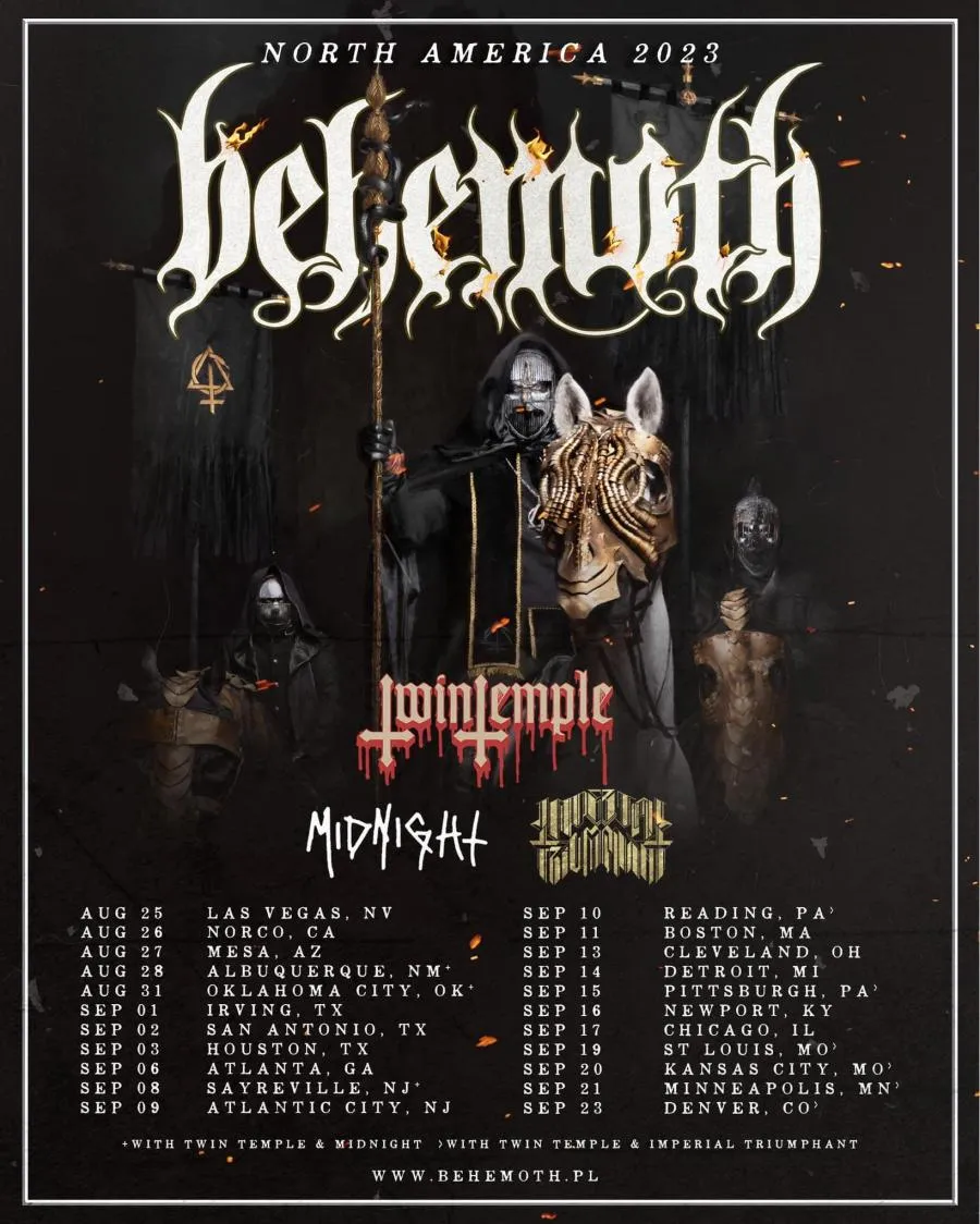 Concert Behemoth - 21/09/2023 - Minneapolis - The Fillmore - Etats-Unis