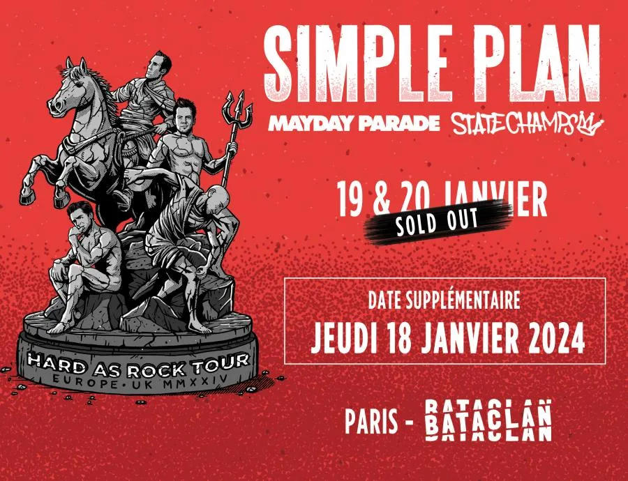 Concert Simple Plan - 18/01/2024 - Paris - Bataclan - France
