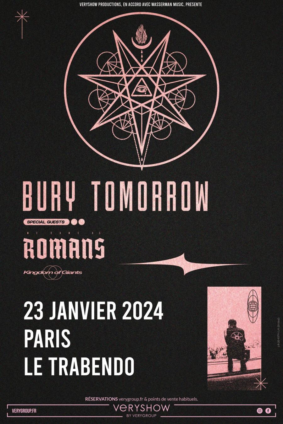 Concert Bury Tomorrow - 23/01/2024 - Paris - Le Trabendo - France