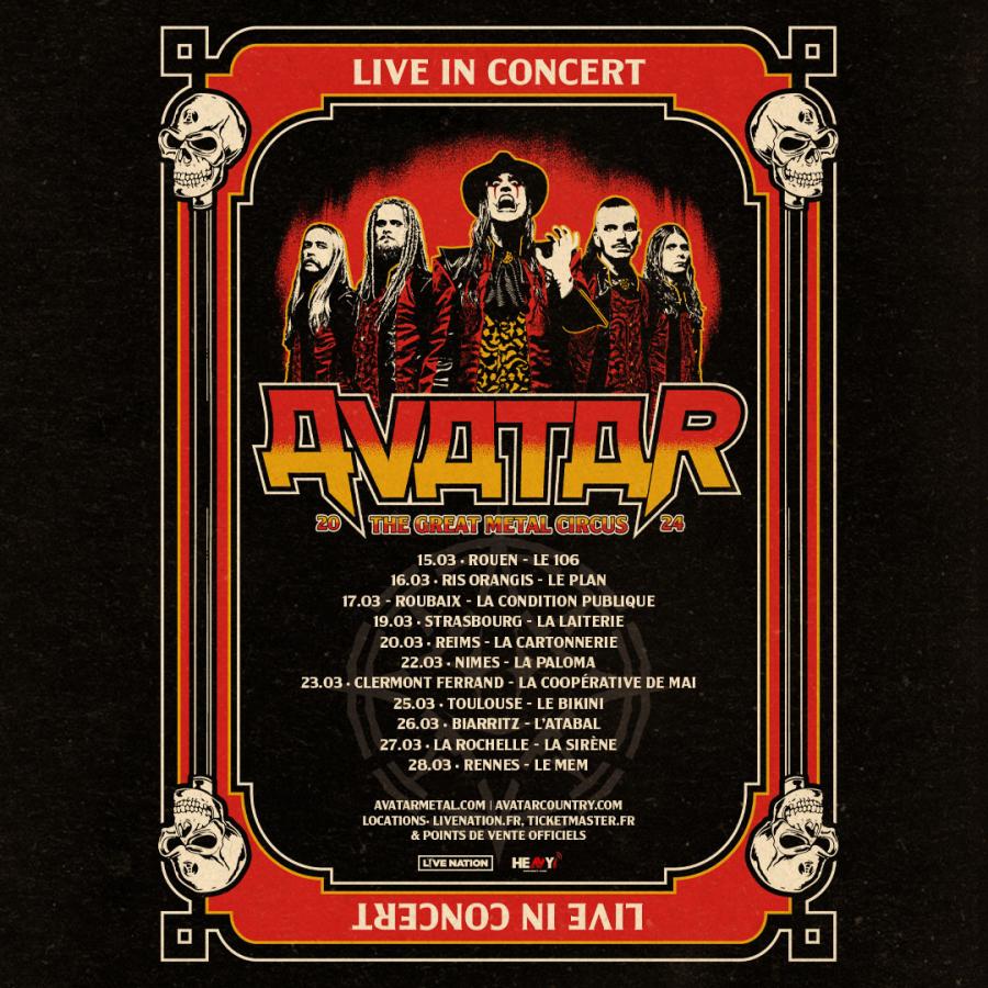 Concierto Avatar - Line up