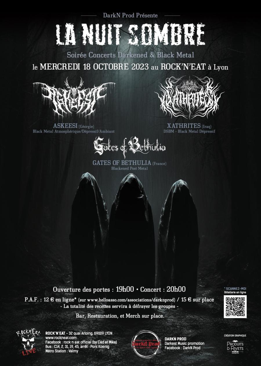 La Nuit Sombre - 18/10/2023 - Lyon - Rock N Eat - France
