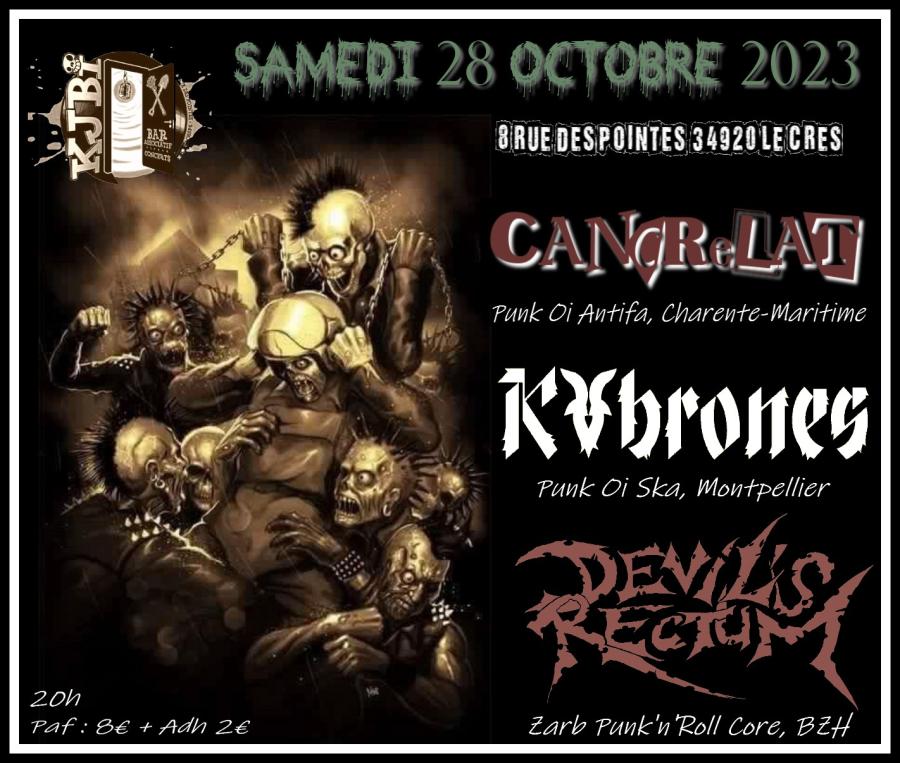 Kabrones + Devil's Rectum + Cancrelat - 28/10/2023 - Le Crès - Le KJBI ...