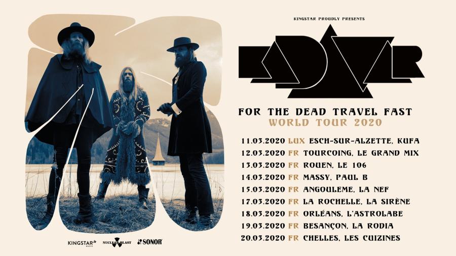 Kadavar + Pretty Lightning - 11/03/2020 - Esch-sur-Alzette ...