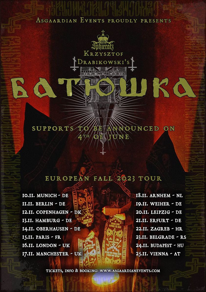 Krzysztof Drabikowski's Batushka European Fall 2023 Tour - Line up