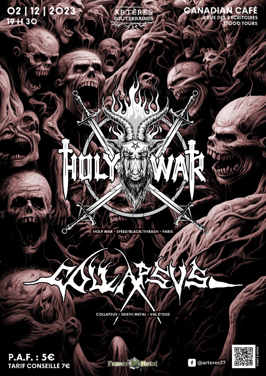 Holy War + Collapsus - 02/12/2023 - Tours - Canadian Café - France