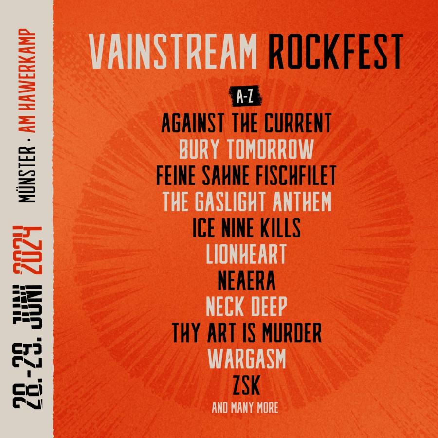 Vainstream RockFest 2024 - 28/06/2024 (2 days) - Münster - Am Hawerkamp - Germany