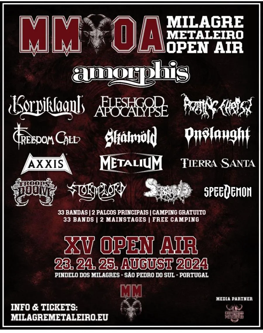 Milagre Metaleiro Open Air 2024 - 23/08/2024 (3 jours) - Pindelo Dos Milagres - Portugal