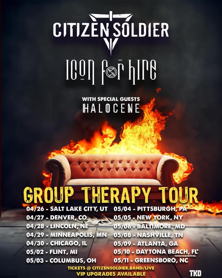 Concert Citizen Soldier + Icon For Hire - 11/05/2024 - Greensboro ...