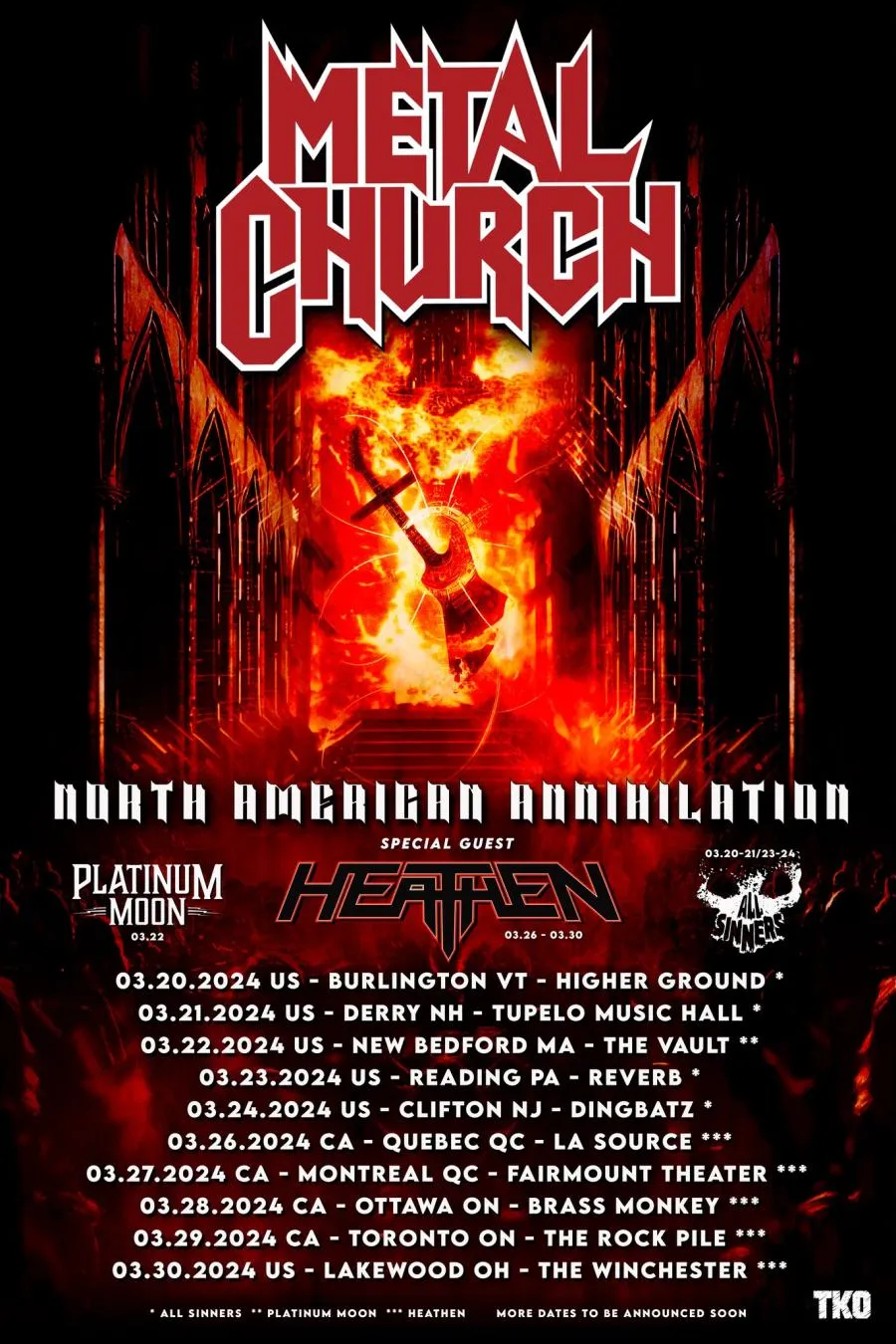 Concert Metal Church - xx/xx/2024 - Lakewood - The Winchester - Etats-Unis
