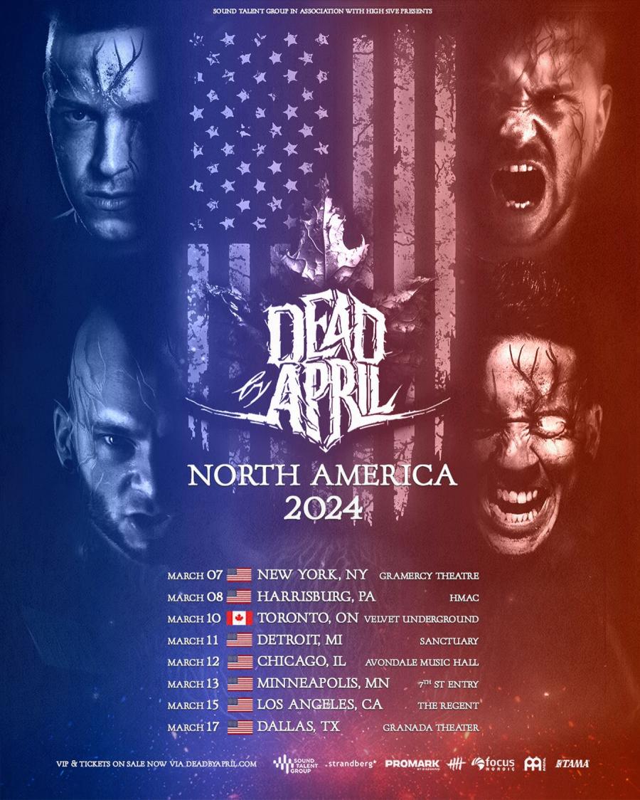 Concert Dead By April - 10/03/2024 - Toronto - Velvet Underground - Canada