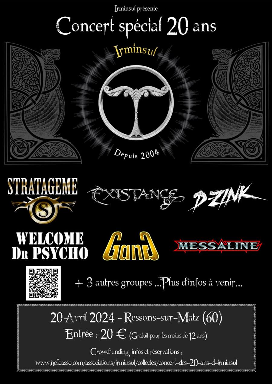 Concert des 20 ans d'IRMINSUL - 20/04/2024 - Ressons-sur-Matz - CCL ...