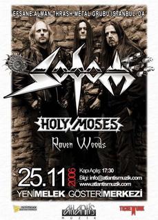 Sodom - Holy Moses - Raven Woods - Line up