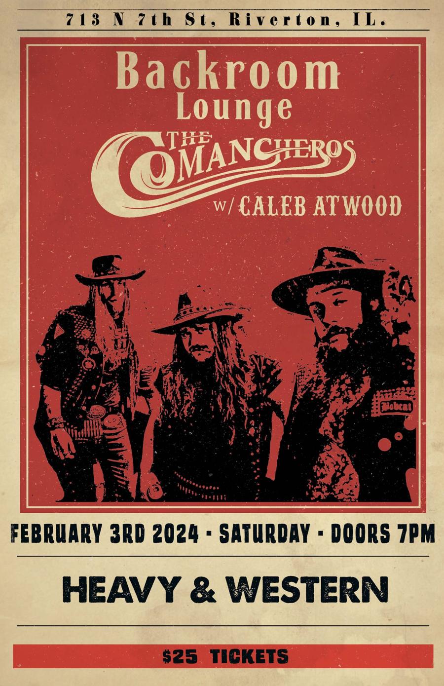 Event The Comancheros - 03/02/2024 - Riverton - Backroom Lounge ...