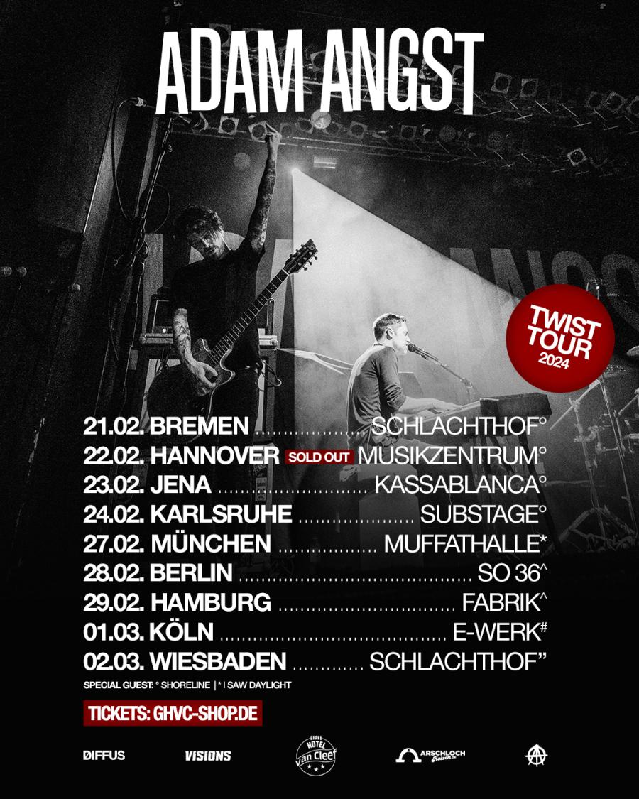 Concierto Adam Angst - Cartel