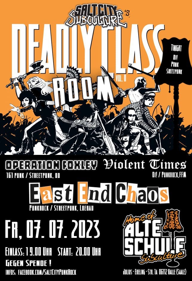 East End Chaos + Operation Foxley - Line up