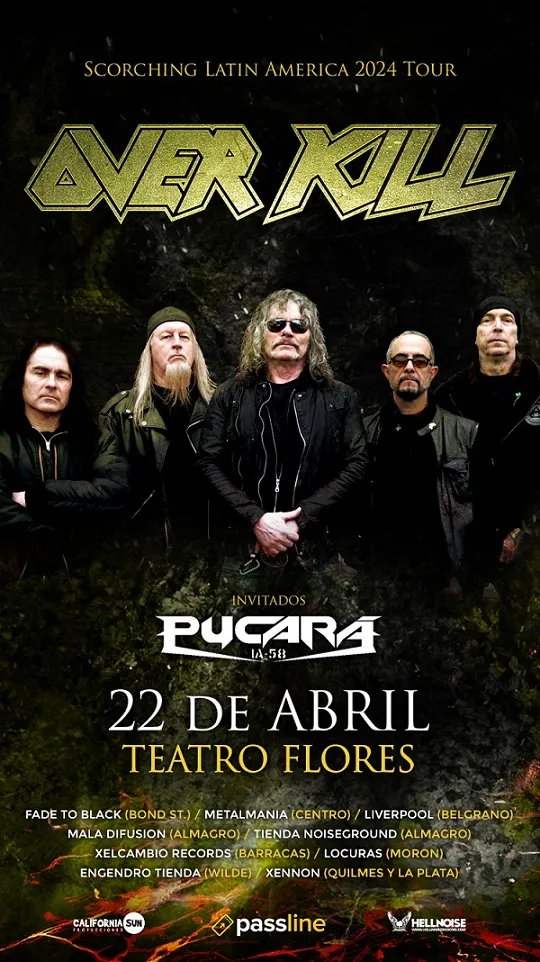 Concert Overkill - 22/04/2024 - Buenos Aires - Teatro Flores - Argentine