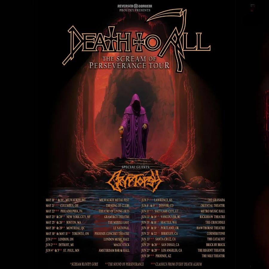 Death To All - The Scream of Perseverance Tour 2024 - Line up