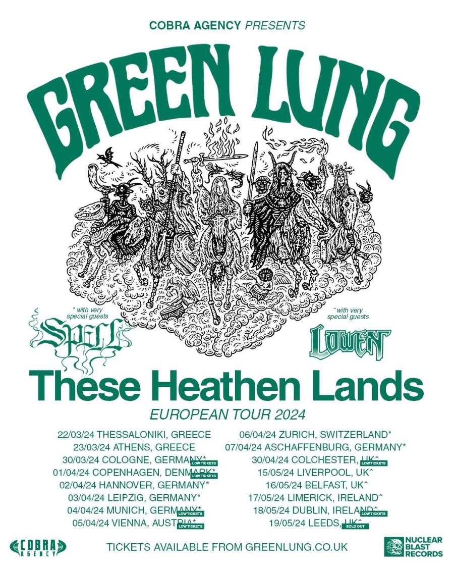 Green Lung - These Heathen Lands Tour 2024 - Line up