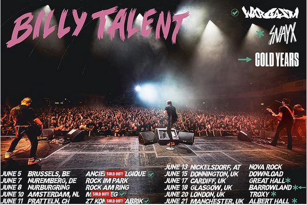 Konzert Billy Talent - Line up