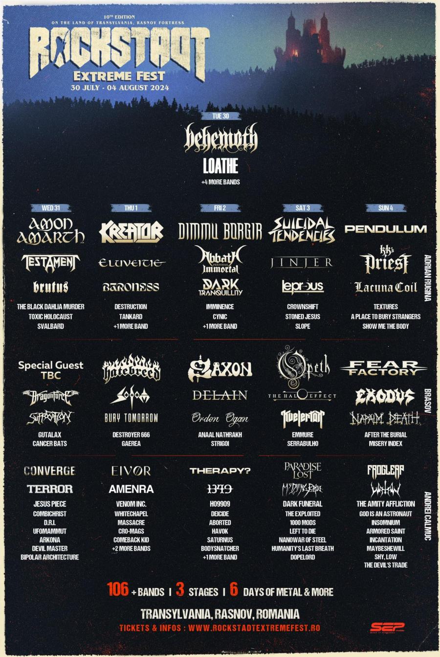 Rockstadt Extreme Fest 2024 - Line up