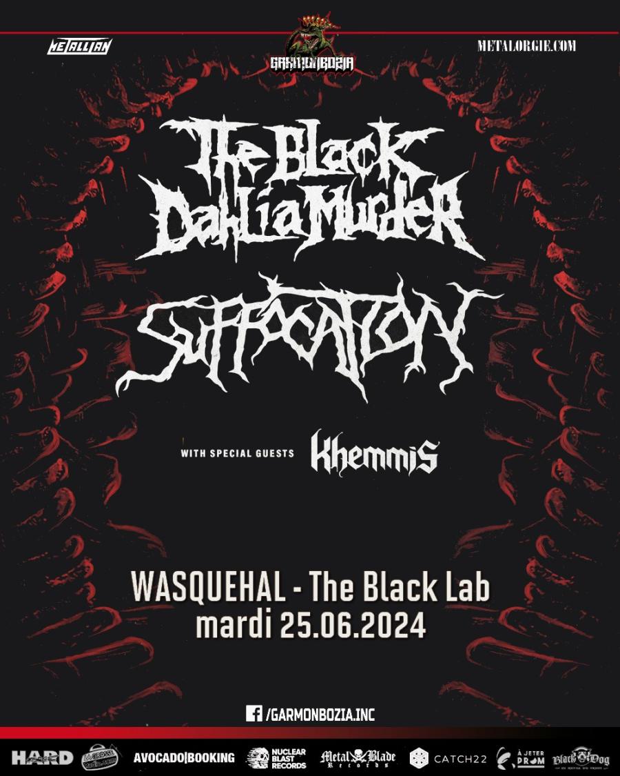 The Black Dahlia Murder + Suffocation + Khemmis - 25/06/2024 - Lille ...