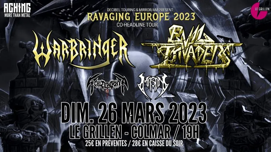 Concert Warbringer + Evil Invaders - 26/03/2023 - Colmar - Le Grillen ...