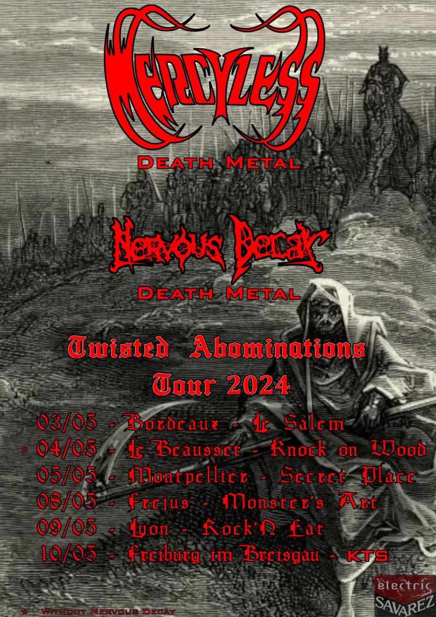 Mercyless + Nervous Decay - Line up