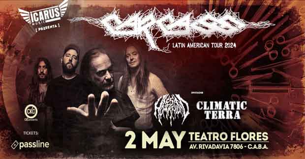 Event Carcass - 02/05/2024 - Buenos Aires - Teatro Flores - Argentina